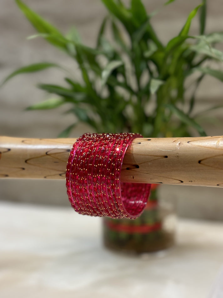 Raindrop Ruby Bangles – Bangdi.in