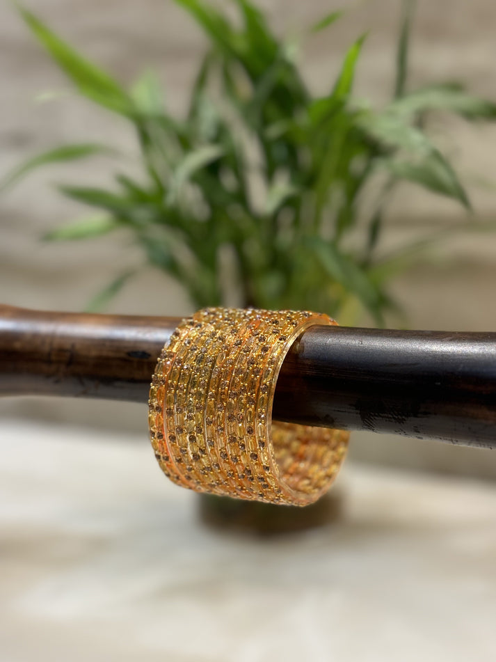 Diamond Cut Mango Bangles – Bangdi.in